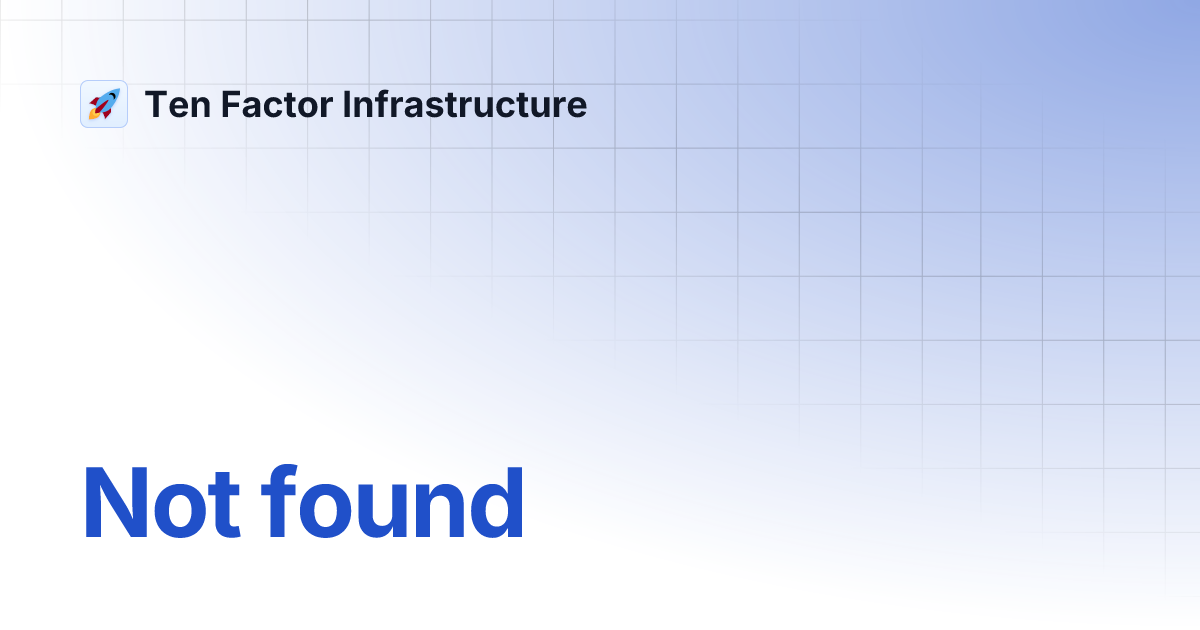 Storage | Ten Factor Infrastructure